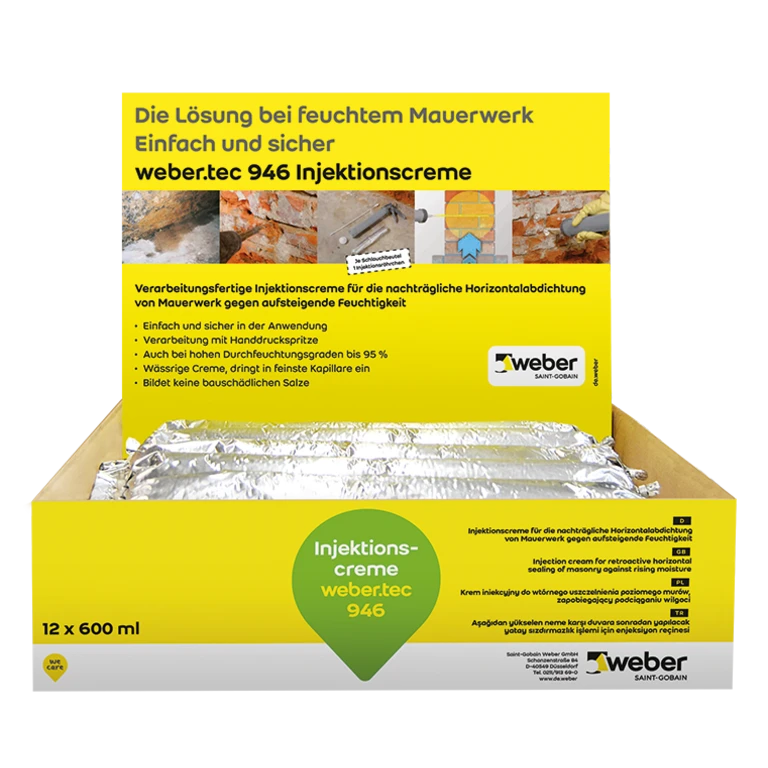 weber.tec 946 - Injekcijas krēms horizontālas hidroizolācijas barjerai | WEBER